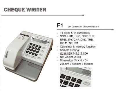 Cheque Writer, Computers & Tech, Office & Business Technology on Carousell