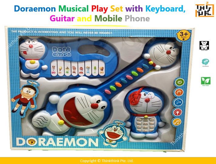 Doraemon 3 IN 1 (KEYBOARD, GUITAR & MOBILE PHONE) TOYS , Hobbies & Toys ...