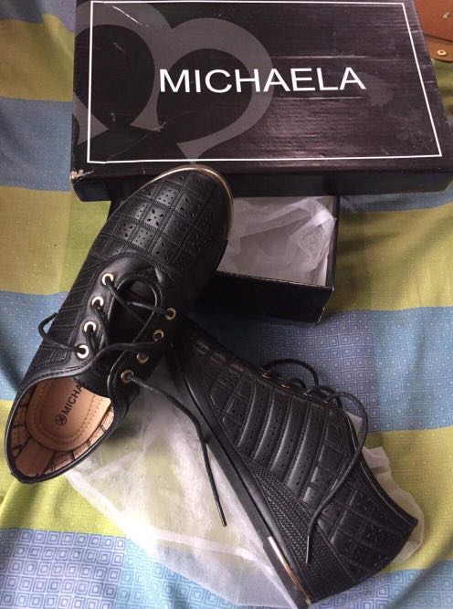 Michaela shoes with heels, Women's Fashion, Footwear, Sneakers on Carousell