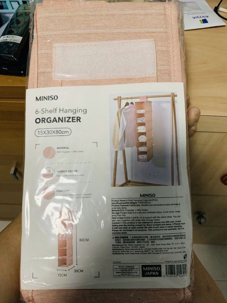 Miniso 6 shelf organizer, Furniture & Home Living, Home Improvement ...