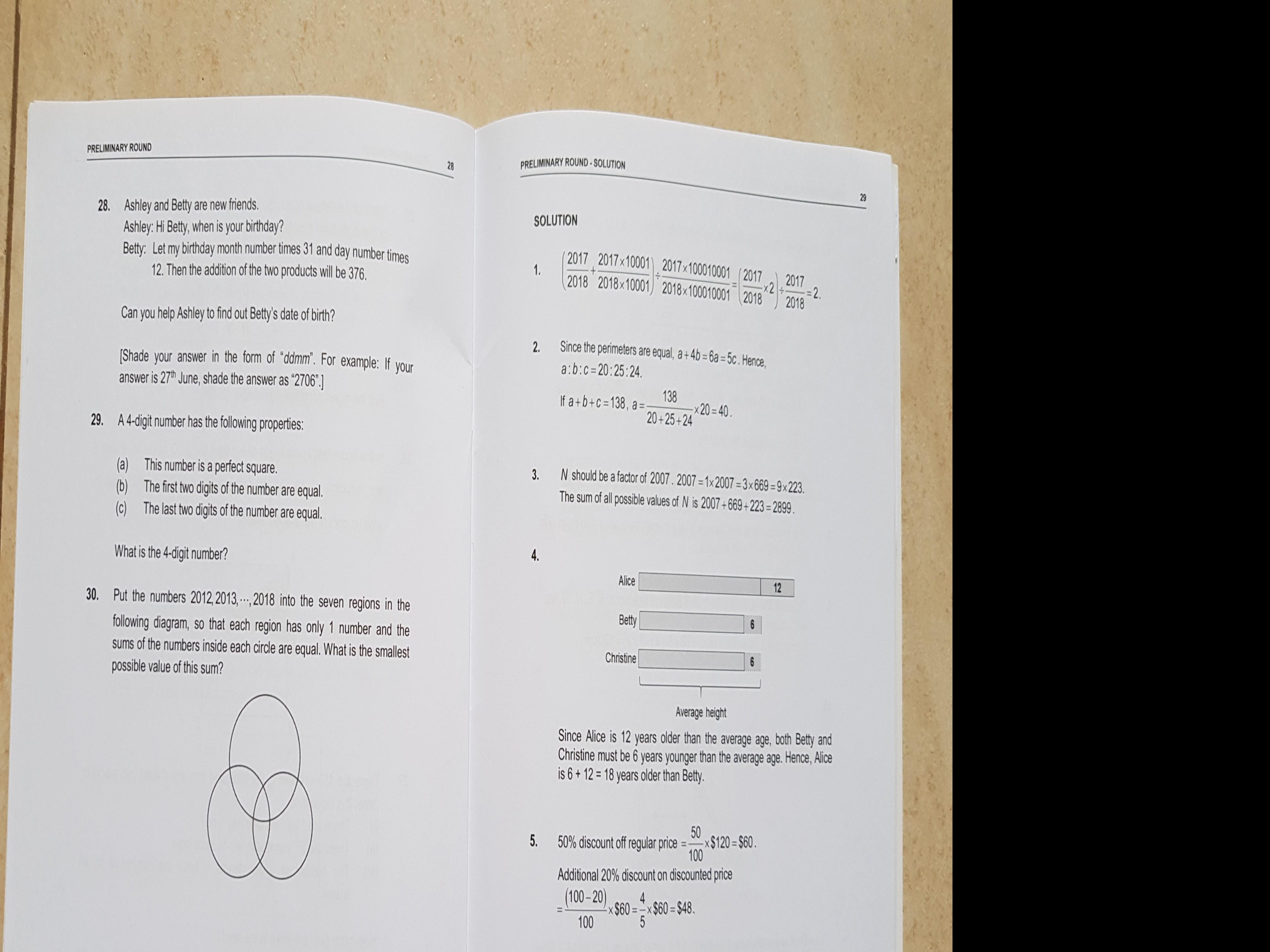 National Mathematical Olympiad Of Singapore