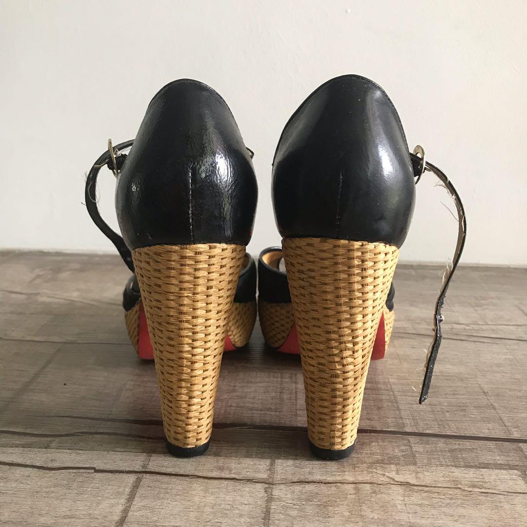 Poetic License Black Platform High Heels Barbie Core, Women's Fashion ...