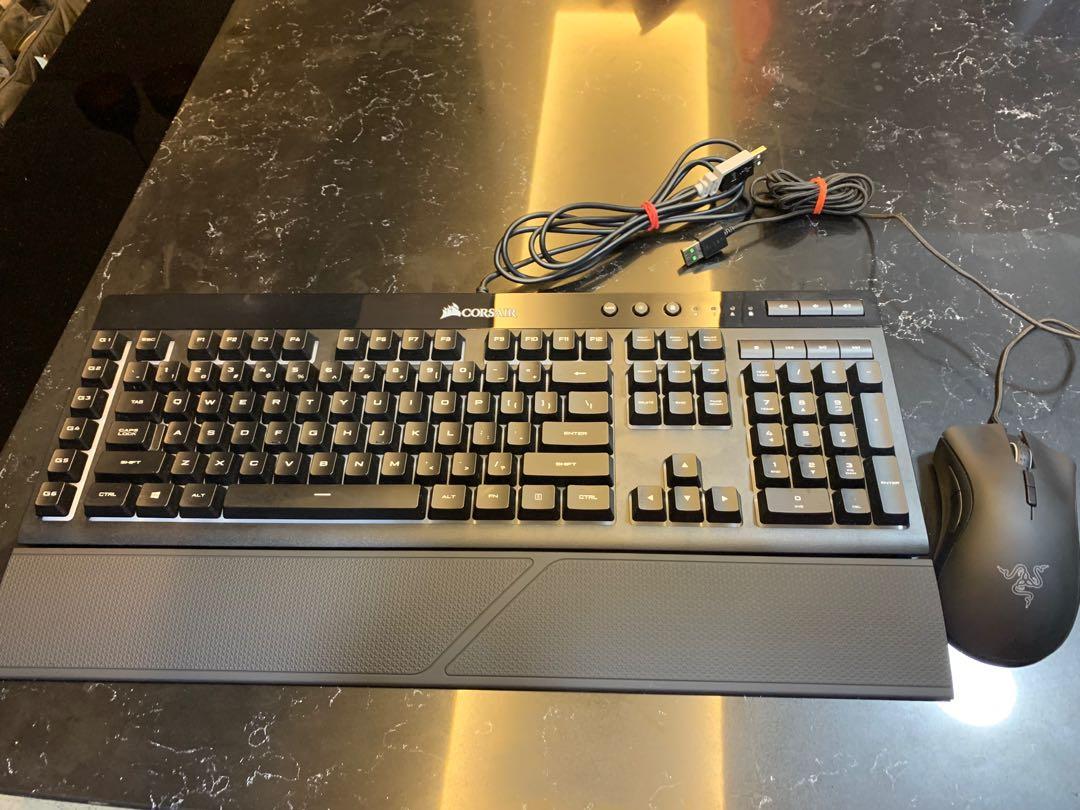 Razer DeathAdder Chroma and Corsair Gaming Keyboard, Computers & Tech ...