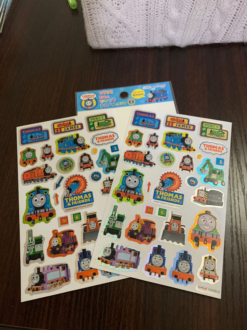 Thomas & Friends sticker Thomas 火車貼紙 1pack 2張, 興趣及遊戲, 手作＆自家設計, 文具 ...