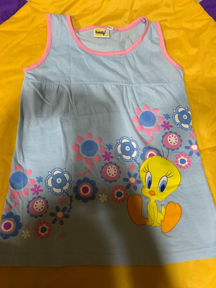 Tweety bird dress, Babies & Kids, Babies & Kids Fashion on Carousell