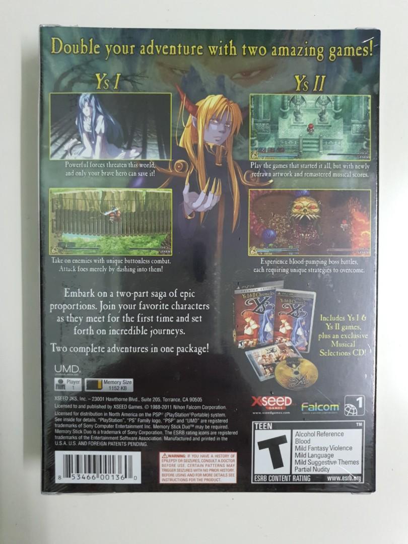 YS I & II Chronicles (PSP: Premium Edition), Video Gaming, Video Games, PlayStation on Carousell
