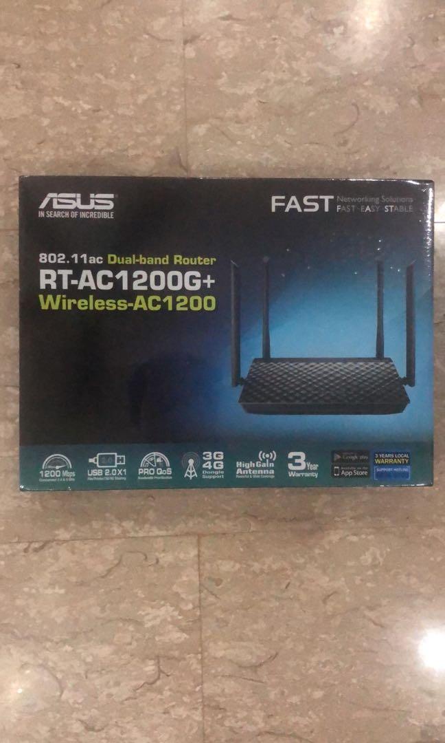 ASUS 802.11ac Dual-band Router RT-AC1200G+ Wireless-AC1200, Computers ...