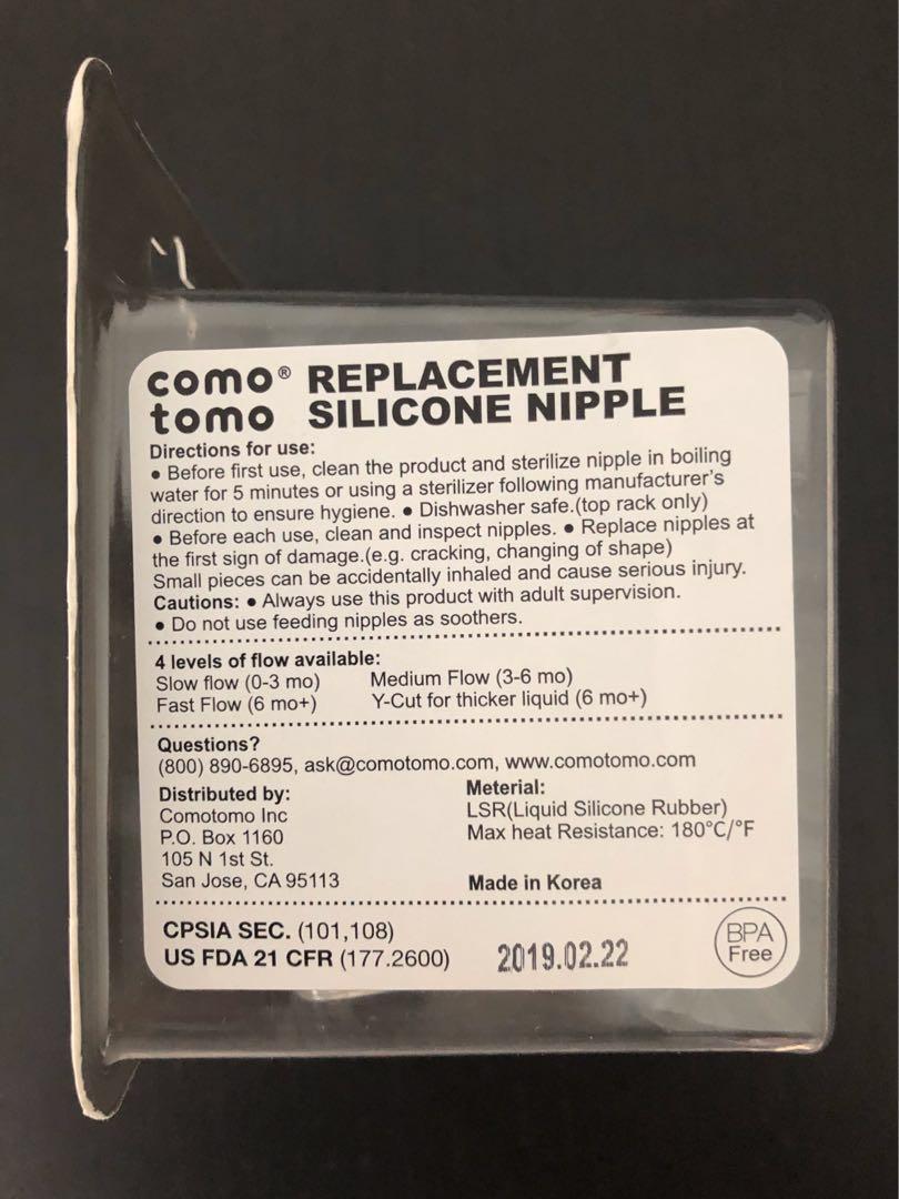 Comotomo Nipple (Fast Flow), Babies & Kids, Nursing & Feeding ...