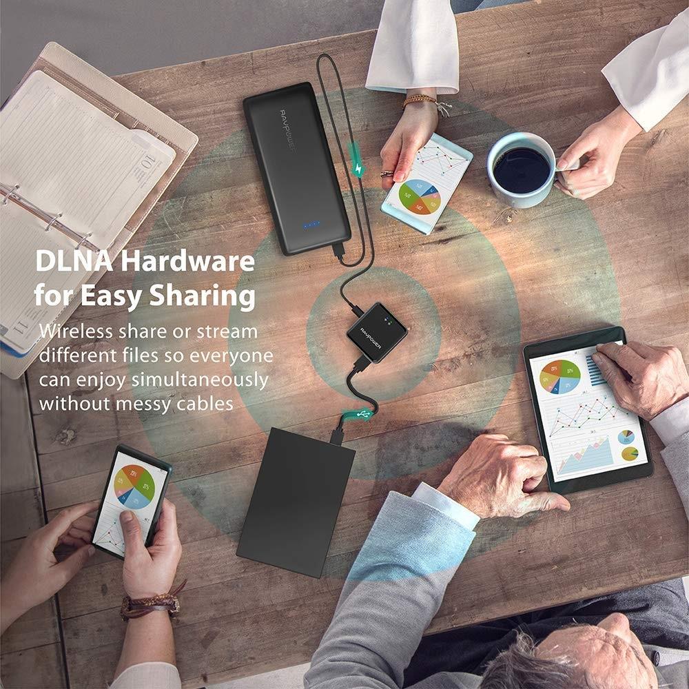 Ravpower Filehub wireless travel router media sharing N300, Computers ...