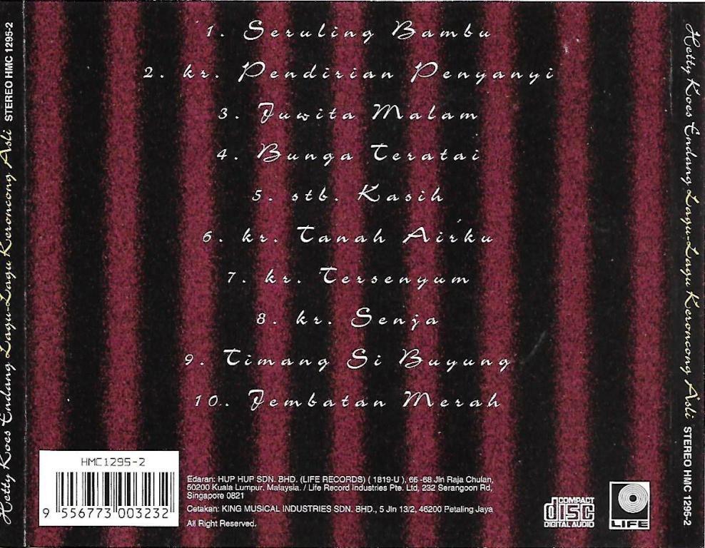 Hetty Koes Endang - Lagu-Lagu Keroncong Asli CD 1976 Released, Hobbies & Toys, Music & Media ...
