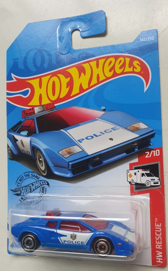 Hotwheels Lamborghini countach police car, Hobbies & Toys, Toys & Games ...