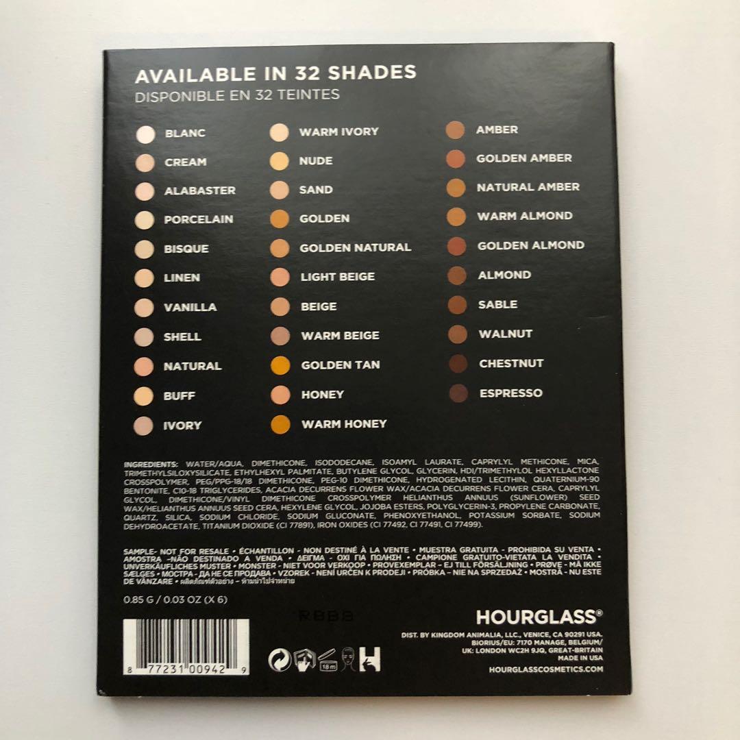 Hourglass Seamless Finish Liquid Foundation Sample Card, Beauty ...