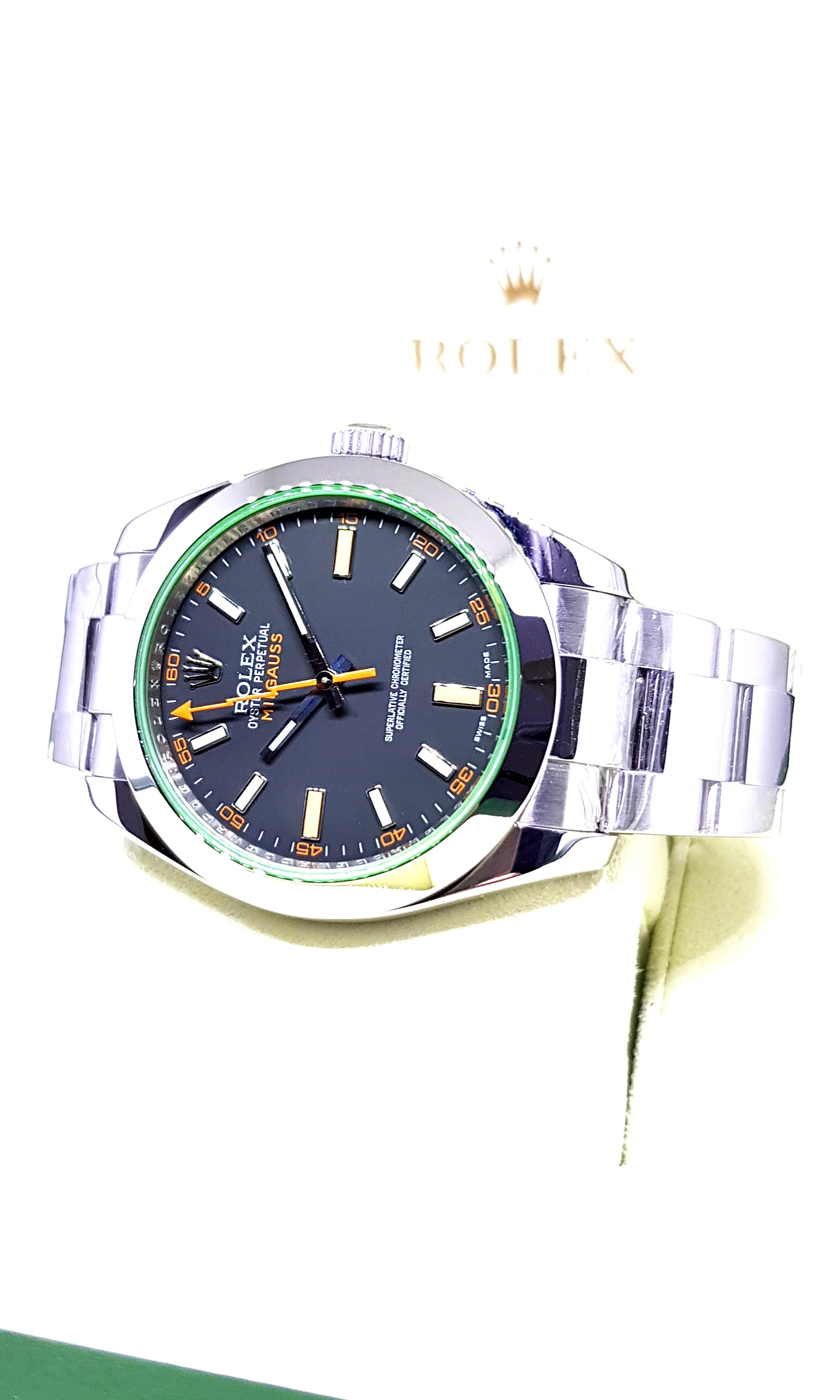 (NOT AVAILABLE)Rolex Green Milgauss REF: 116400GV, Luxury, Watches on ...