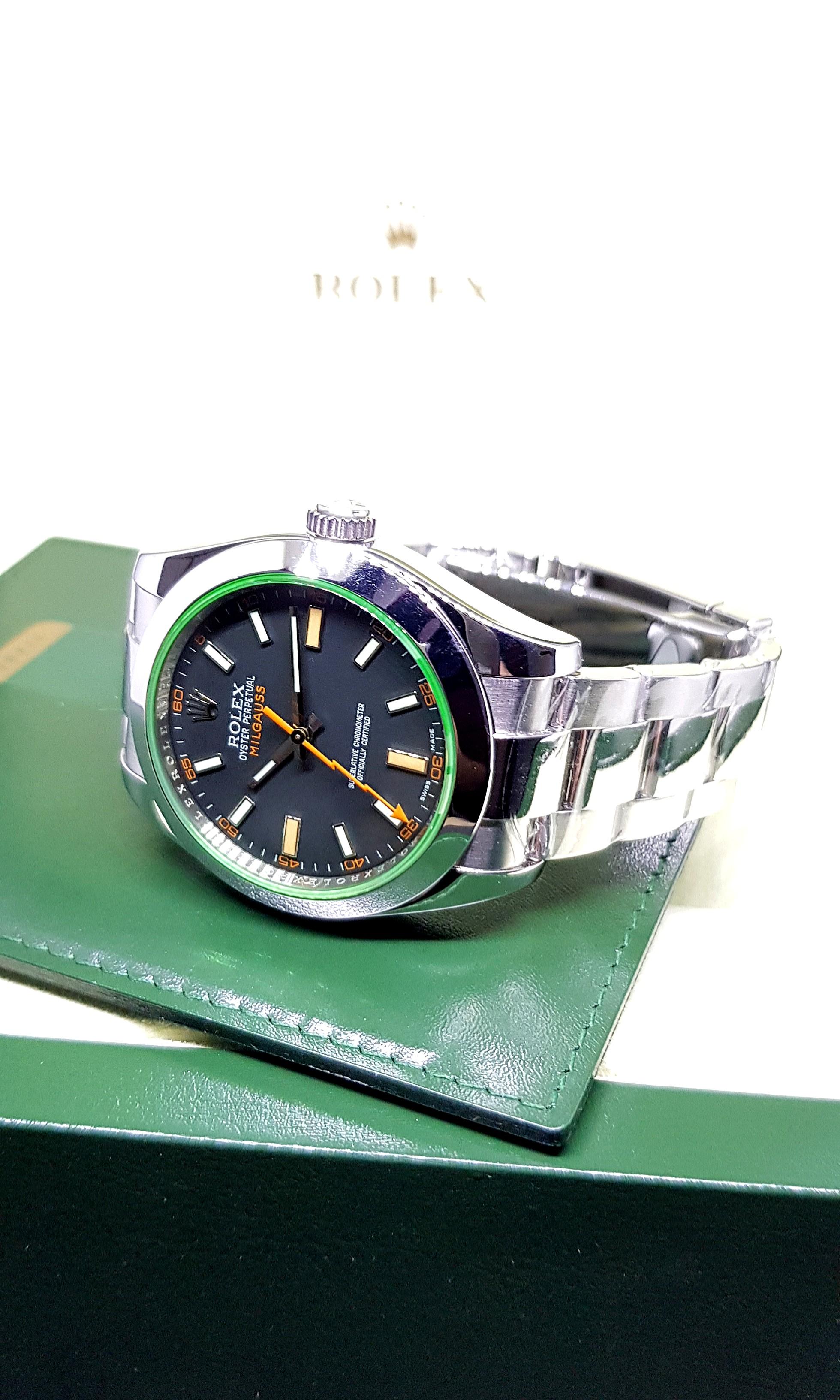 (NOT AVAILABLE)Rolex Green Milgauss REF: 116400GV, Luxury, Watches on ...