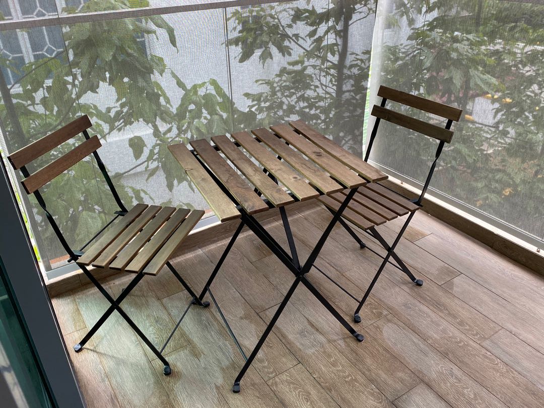 IKEA beach table and chair., Furniture & Home Living, Furniture, Tables ...