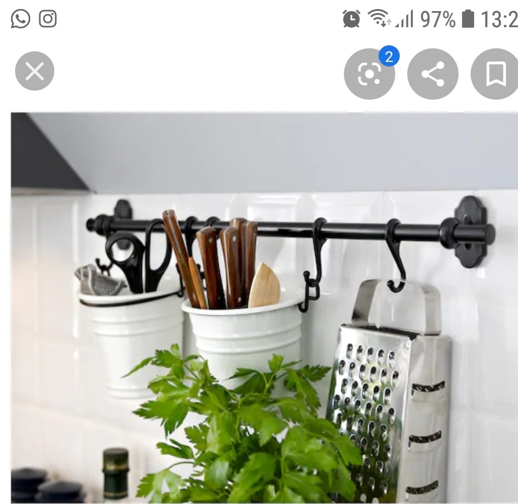 Ikea Wall Railing, Furniture & Home Living, Furniture, Shelves ...