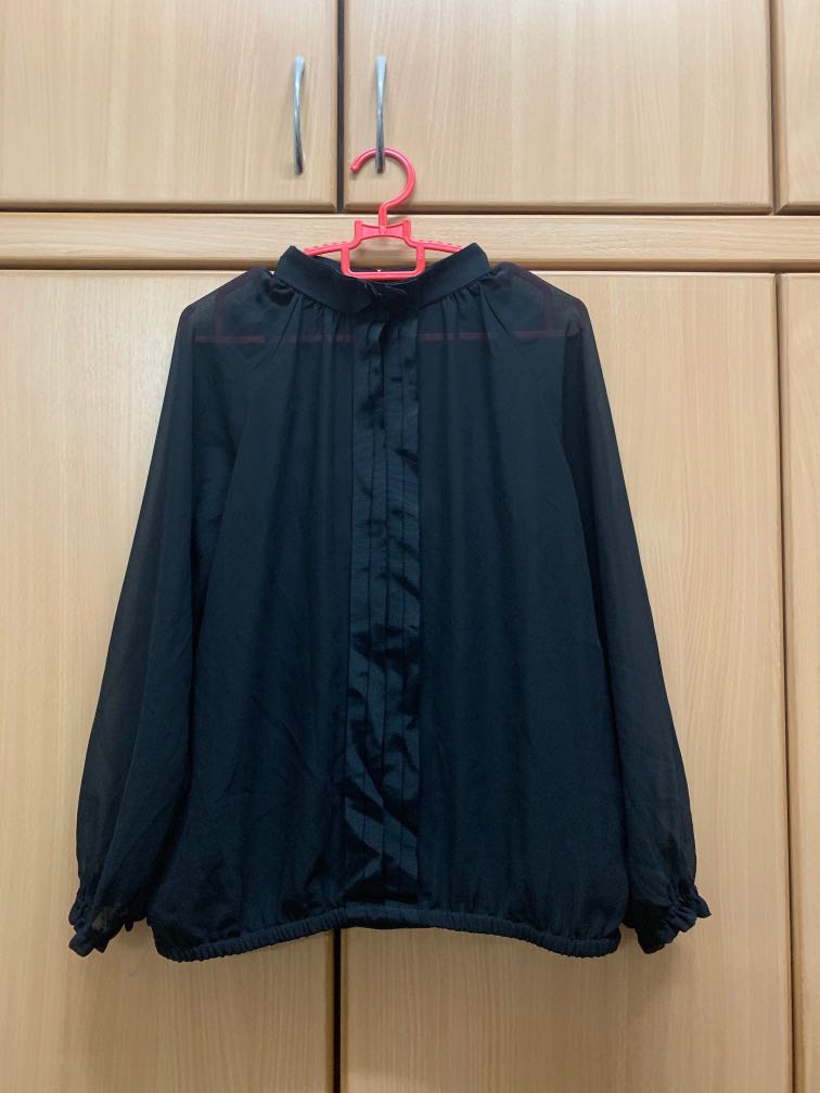 Iora Black Top #WomenTopL, Women's Fashion, Tops, Blouses on Carousell