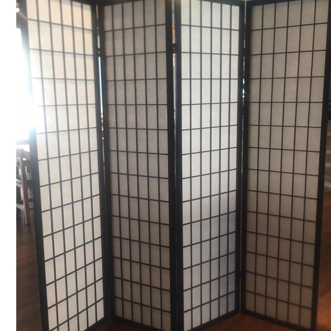 Japanese Screen Folding Partition, Furniture & Home Living, Furniture ...