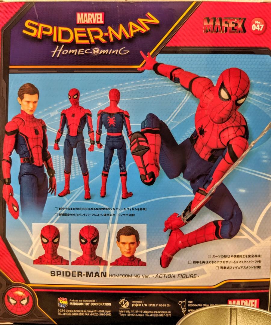 Medicom Mafex No.047 Marvel Spider-man Homecoming Figure with Tom Holland Manniple Head sculpt ...