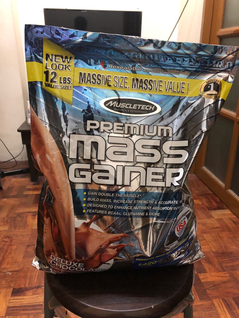 MuscleTech Premium Mass Gainer 12lbs, Health & Nutrition, Health ...