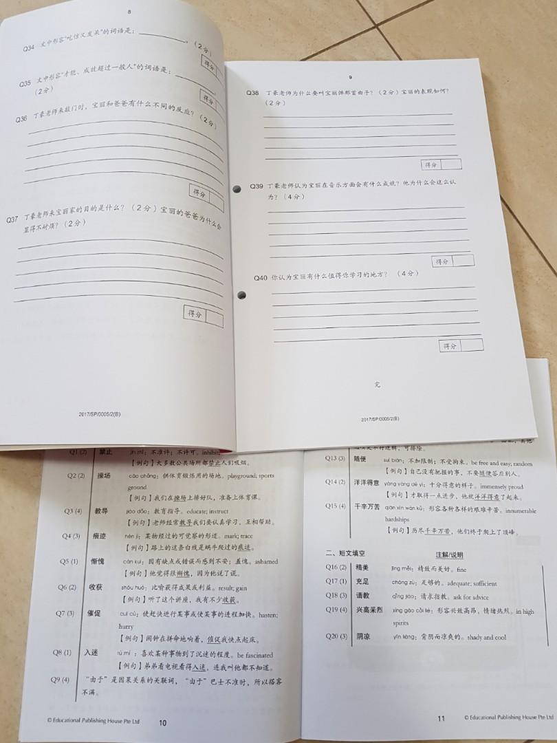SOLD PSLE Chinese Past year paper, Hobbies & Toys, Books & Magazines ...