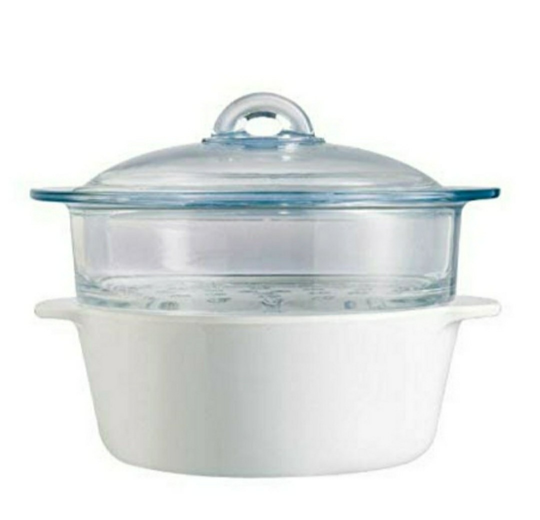PYREX Pyroflam Steamer Set, Furniture & Home Living, Kitchenware ...