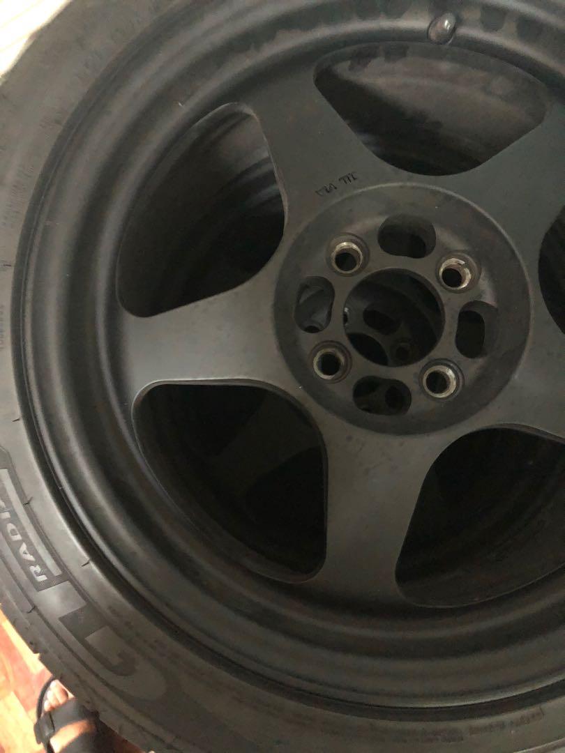 Rota Spoon/Regamaster 16s mags with GT Champiro GTX tires, Car Parts ...