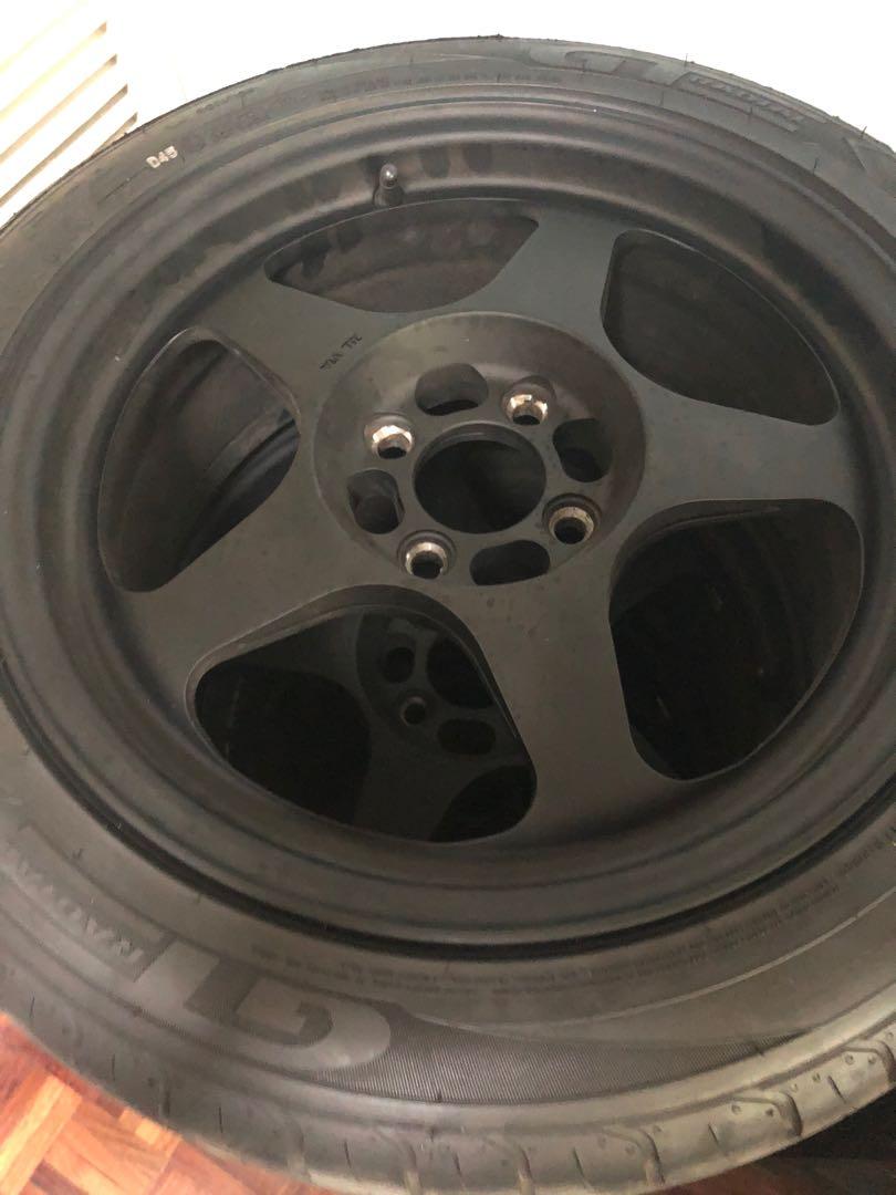 Rota Spoon/Regamaster 16s mags with GT Champiro GTX tires, Car Parts ...