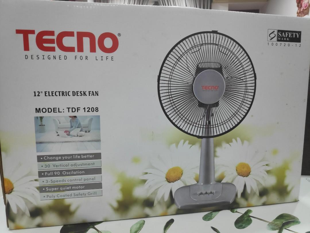 Techno 12" Desk Fan, Furniture & Home Living, Lighting & Fans, Fans on ...
