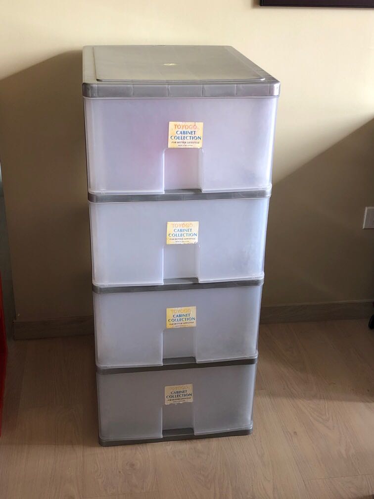 Toyogo 4 Drawer Plastic Storage Box, Furniture & Home Living, Home ...