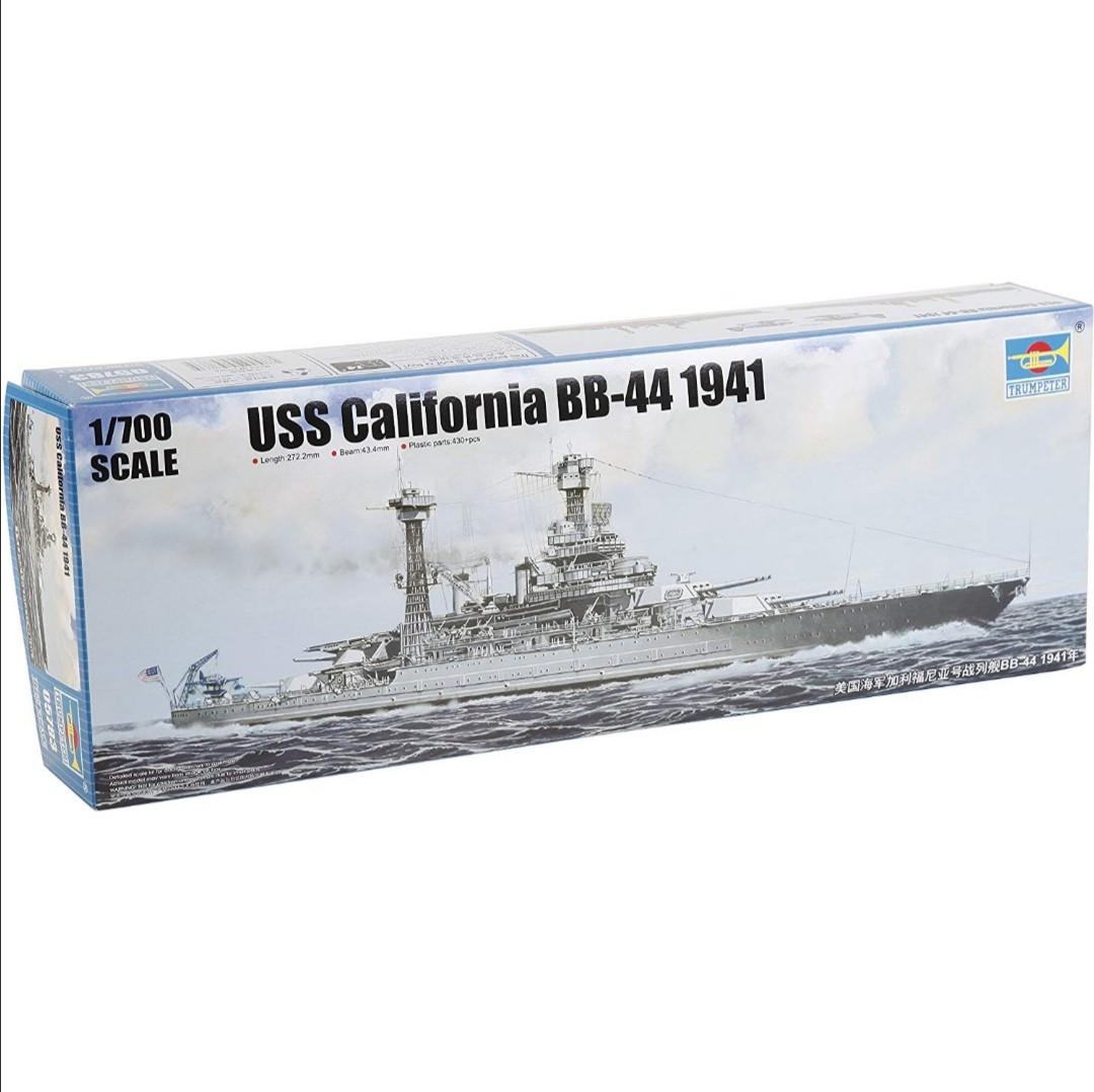 USS California BB-44 Battleship 1/700 Trumpeter 1941 05783 model kit ...