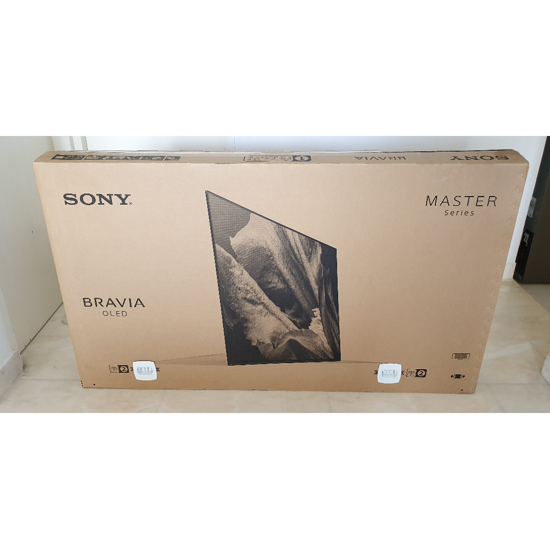 55" TV Cardboard box - Sony Bravia A9F, TV & Home Appliances, TV ...