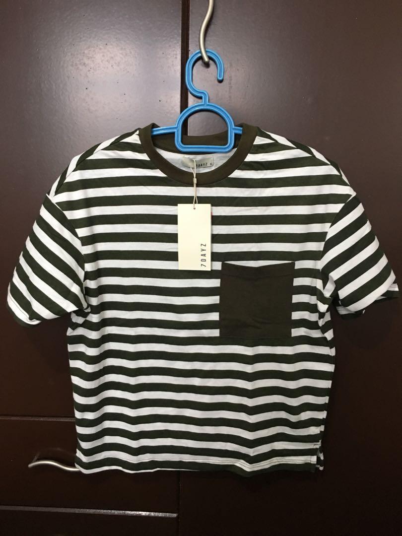 7 dayz Striped Shirt, Men's Fashion, Tops & Sets, Tshirts & Polo Shirts ...