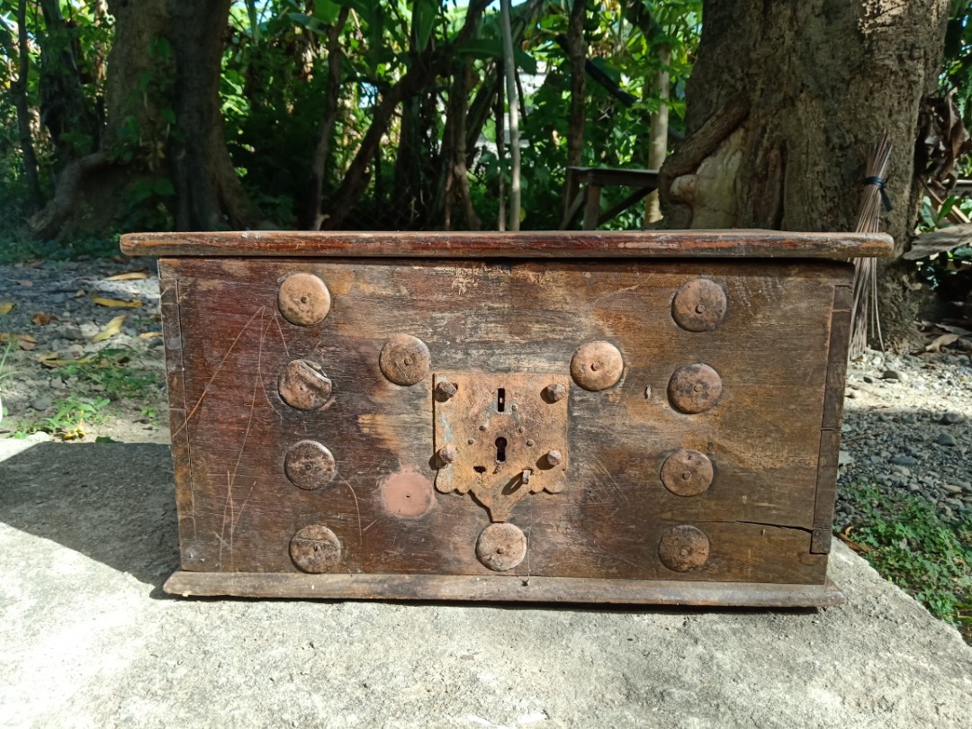 Antique Century Old Butones Baul, Furniture & Home Living, Office ...