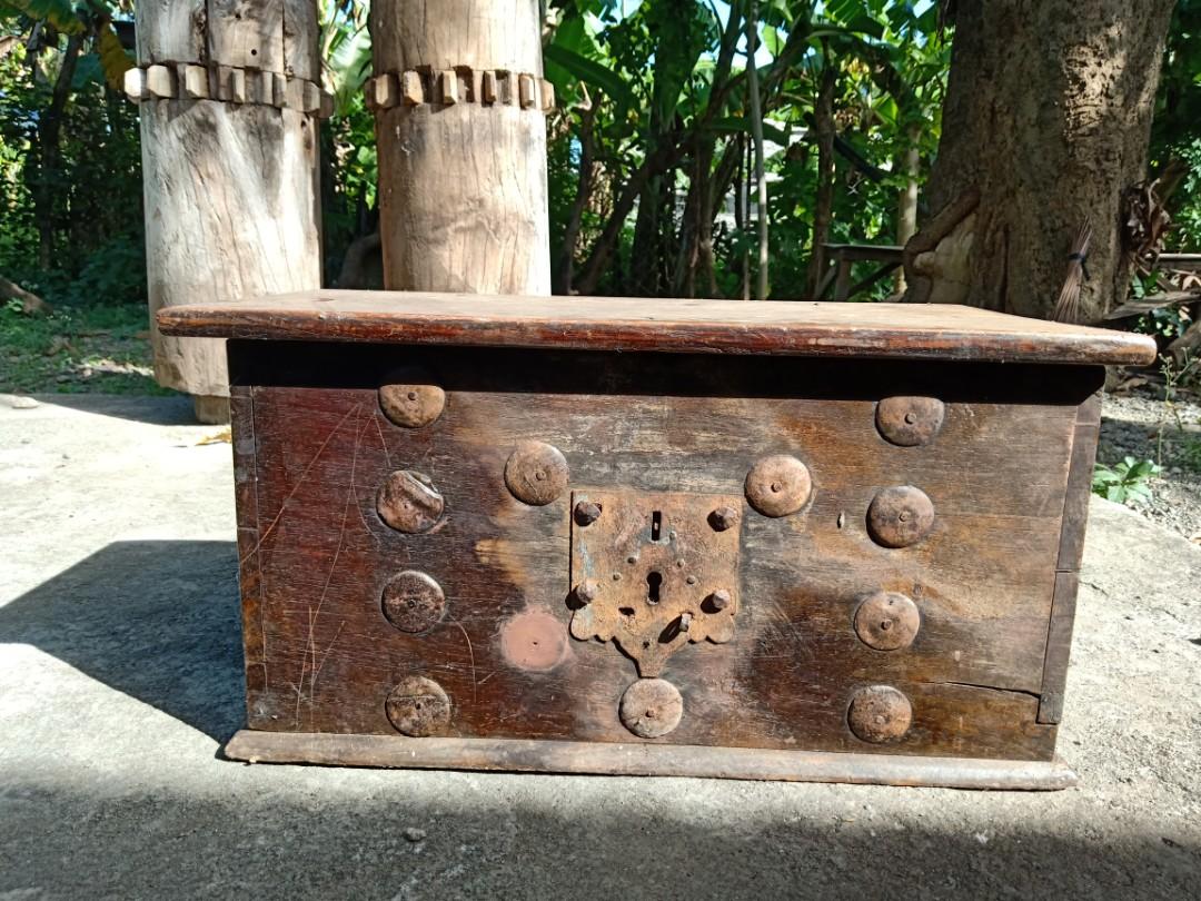 Antique Century Old Butones Baul, Furniture & Home Living, Office ...