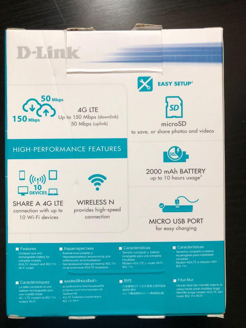 D-link 4G router personal hotspot, Mobile Phones & Gadgets, Mobile ...