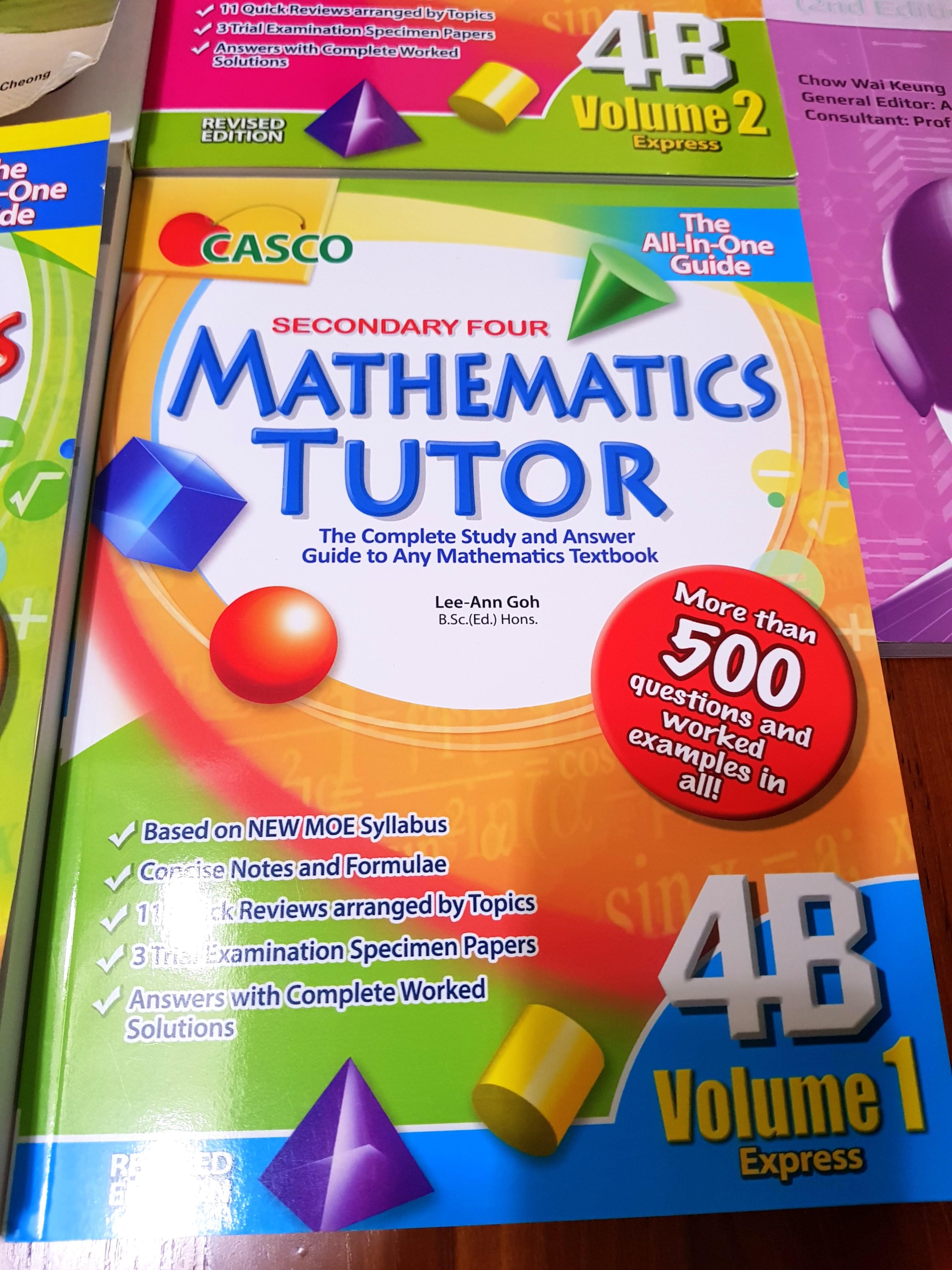 GCE 'O' LEVELS SECONDARY 4 TEXTBOOKS MATHS PHYSICS CHEMISTRY GEOGRAPHY ...