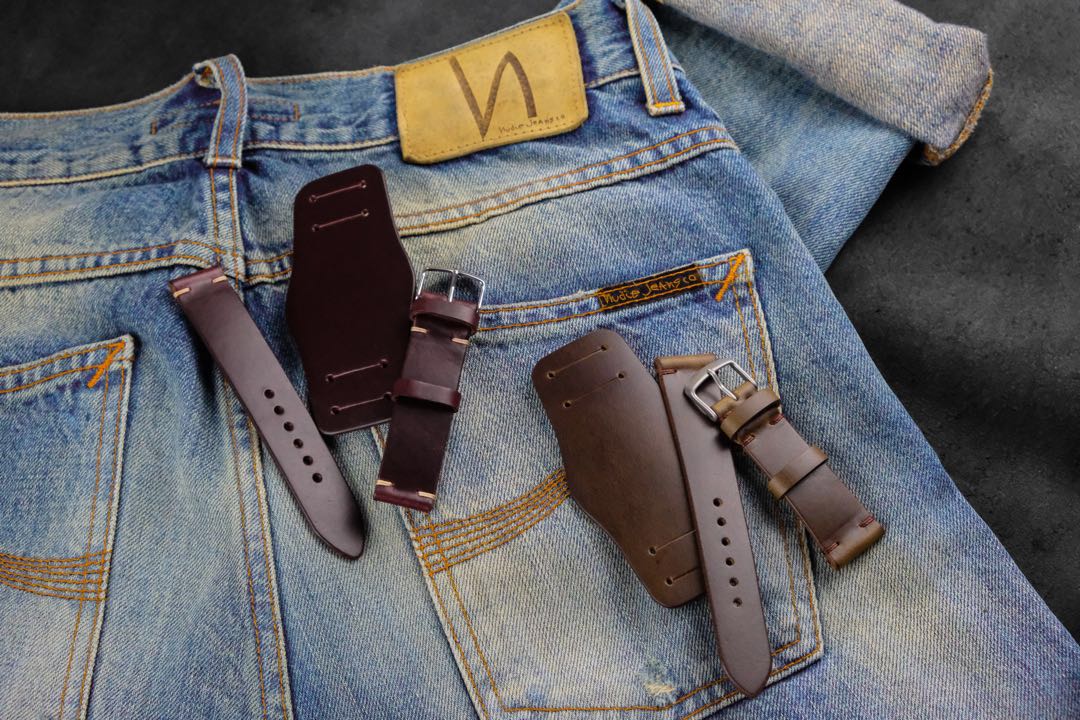 Horween Chromexcel Leather Bund Watch Straps, Luxury, Watches on Carousell