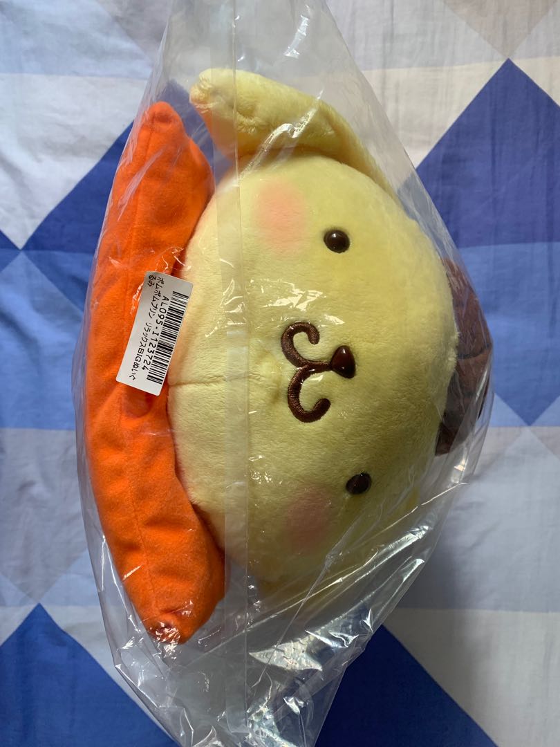 Pompompurin Lying Down w Orange Pillow Plush, Hobbies & Toys, Toys ...