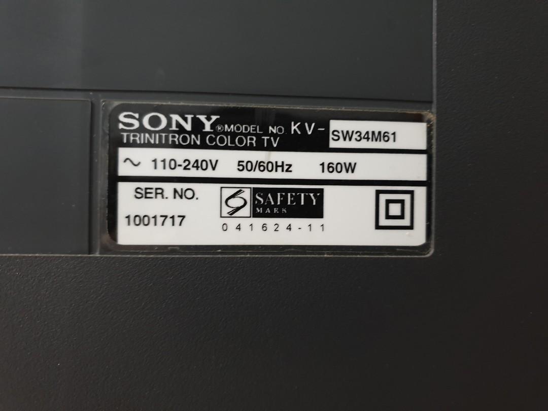 Sony TV (old school), TV & Home Appliances, TV & Entertainment, TV on ...