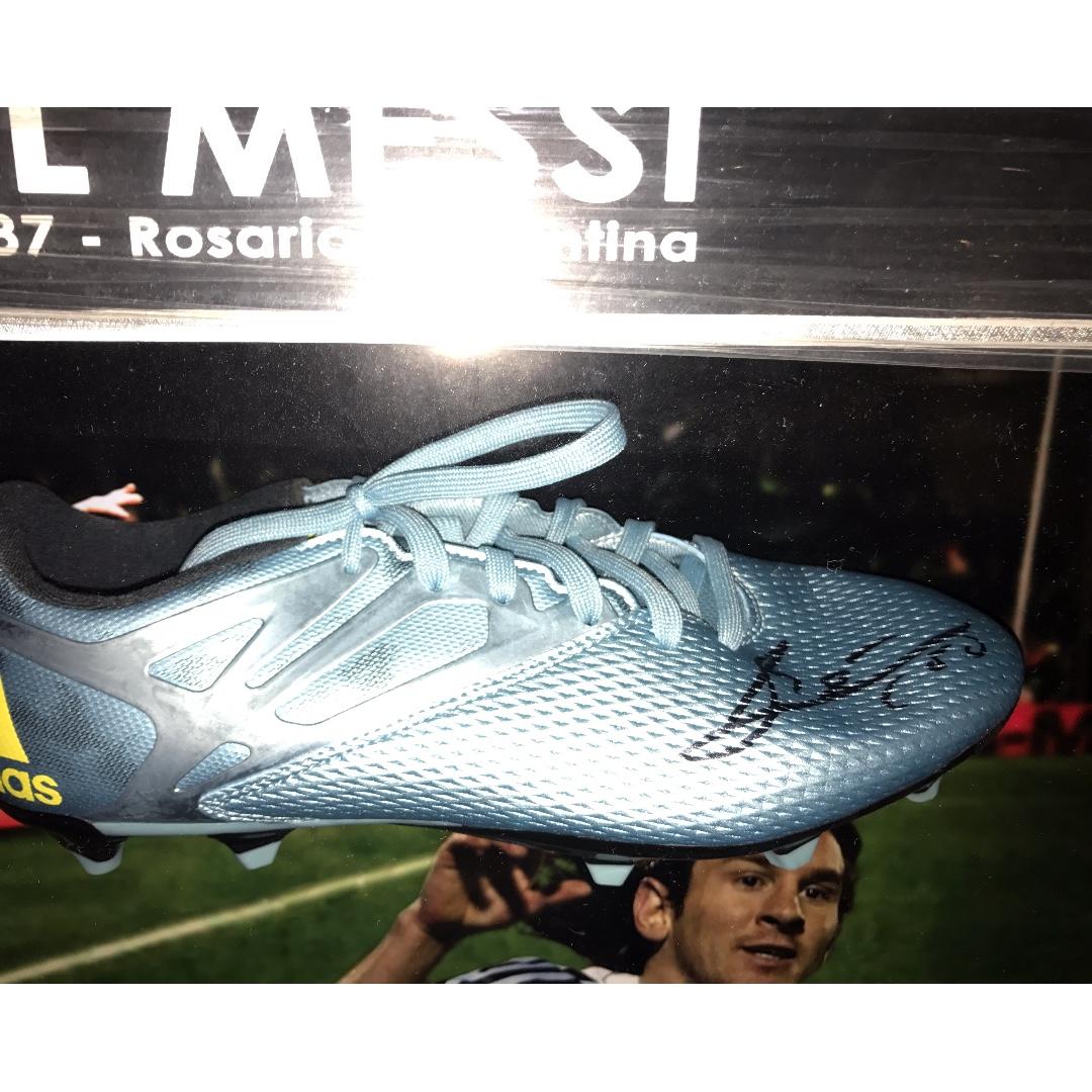Sports Memorabilia - Genuine & Authentic Leo Messi autographed shoe ...