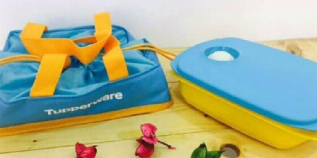 Tupperware Reheatable Divided Lunch Box with TUPpao Bag, Furniture ...