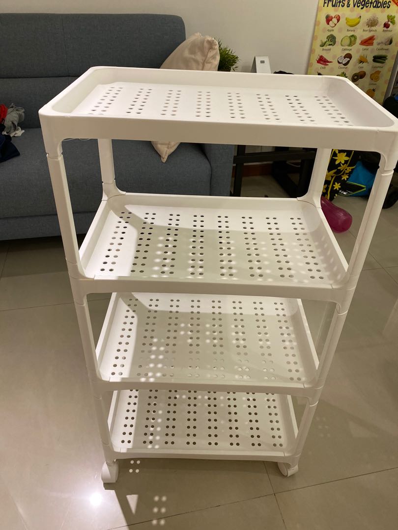 White storage rack, Furniture & Home Living, Home Improvement ...