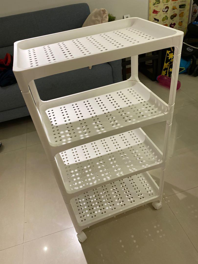 White storage rack, Furniture & Home Living, Home Improvement ...