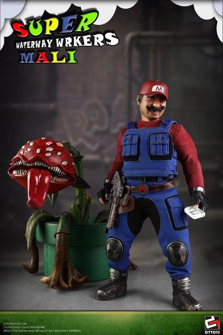 [1 BOX STOCK] Super Mario D7TOYS 1/6 D7001 SUPER Plumber (Mali) Figure ...
