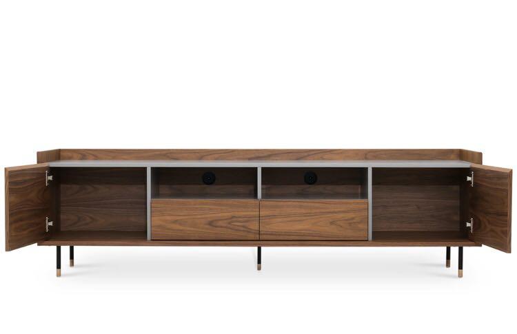 Castlery Walnut Veneer TV Console, Furniture & Home Living, Furniture ...
