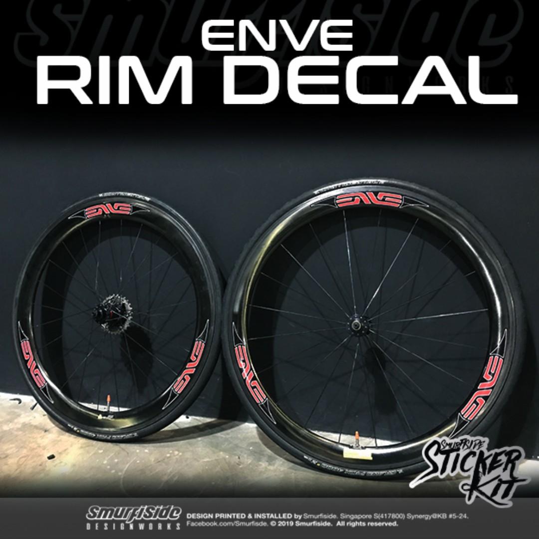 ENVE BICYCLE PRINTED RIM DECAL, Sports Equipment, Bicycles & Parts ...