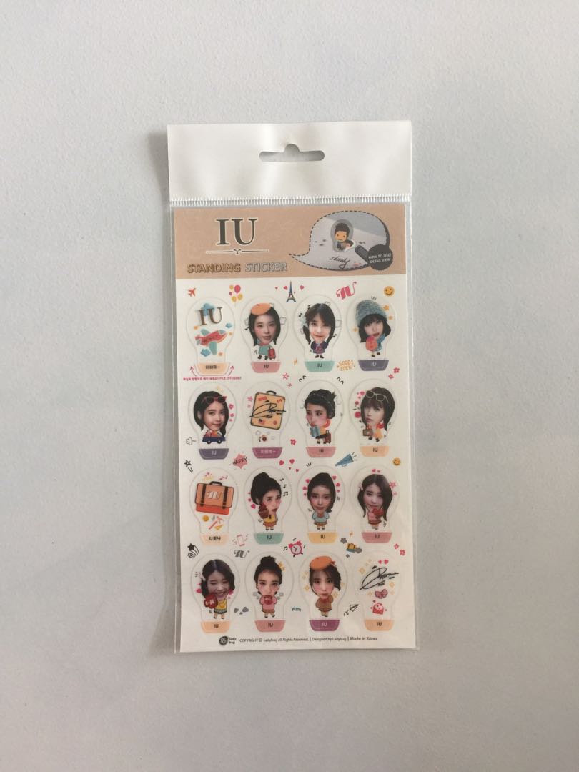 IU STANDING STICKER, Hobbies & Toys, Memorabilia & Collectibles, K-Wave ...