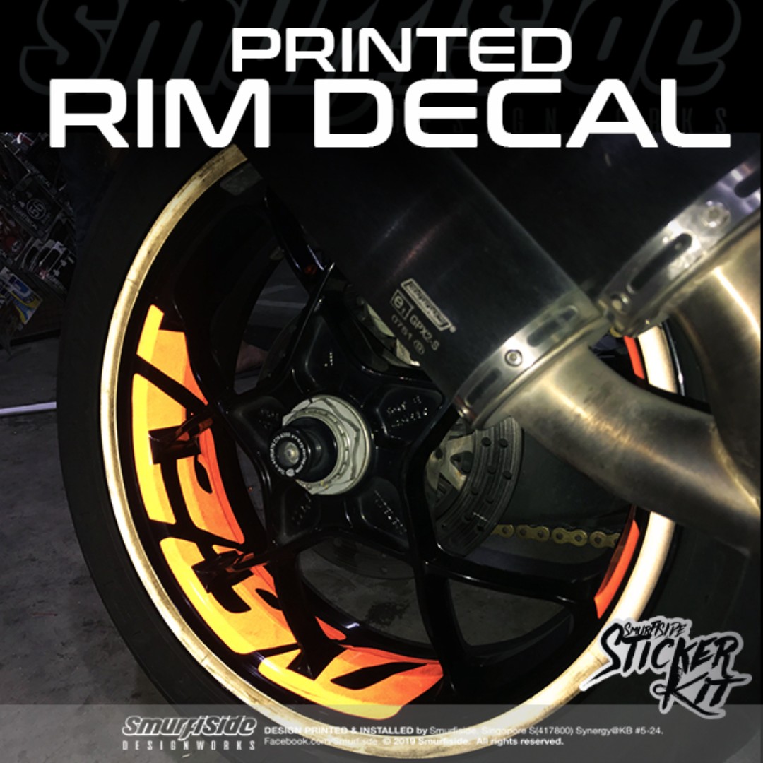 KTM REFLECTIVE RIM DECALS, Motorcycles, Motorcycle Accessories on Carousell
