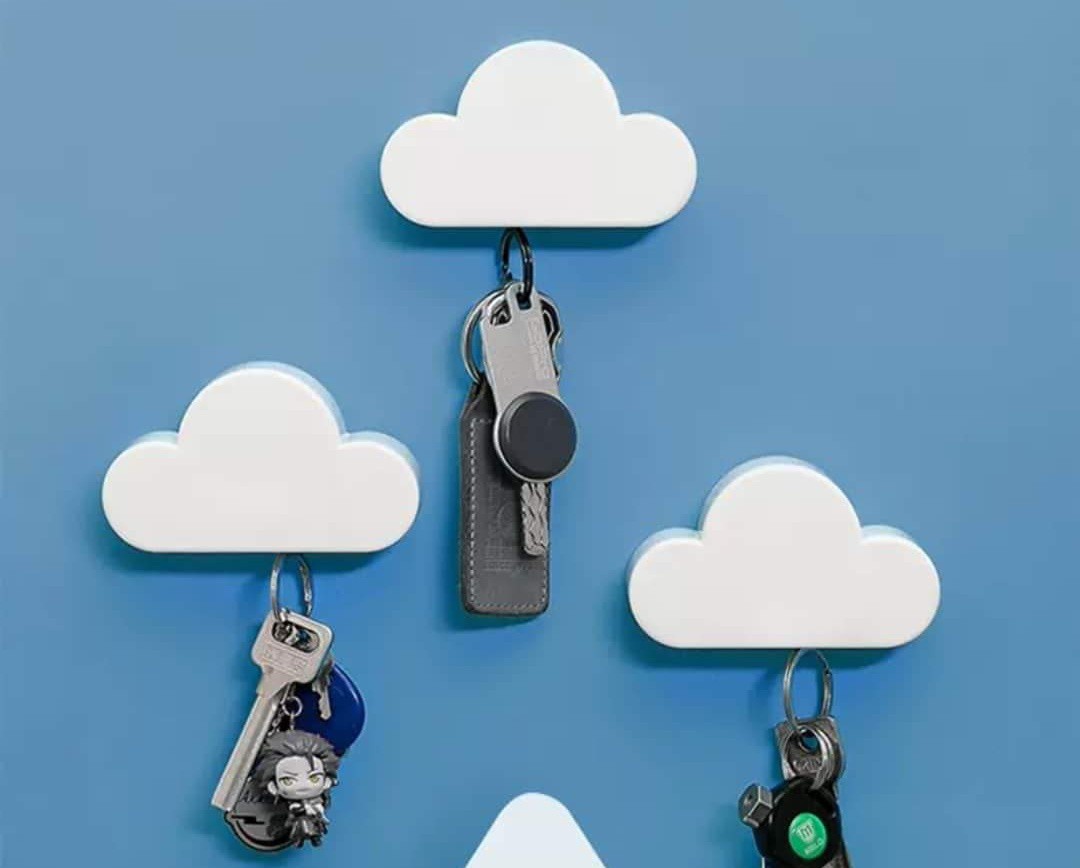 Minimalist Magnetic Key Holder + Wall Hanger Sticker, Furniture & Home ...